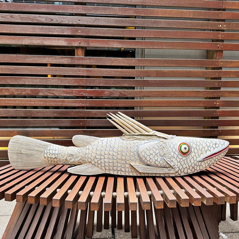 Handmade Bozo Fish Sculpture from Mali | African Art and Home Decor