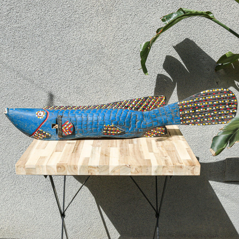 Handcrafted Bozo Fish Puppet Collection | Unique Cultural Home Decor