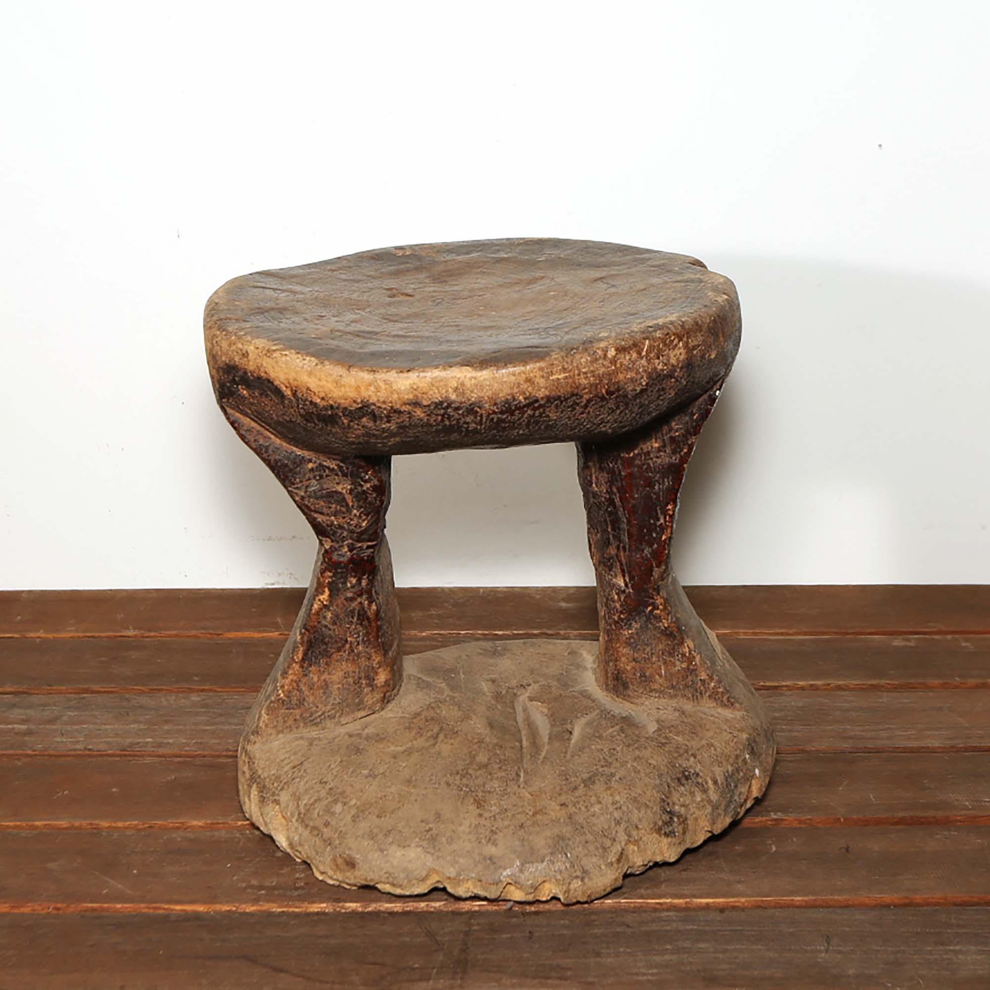 Antique Tonga Stool | Hand-Carved African Wood Furniture from Zimbabwe