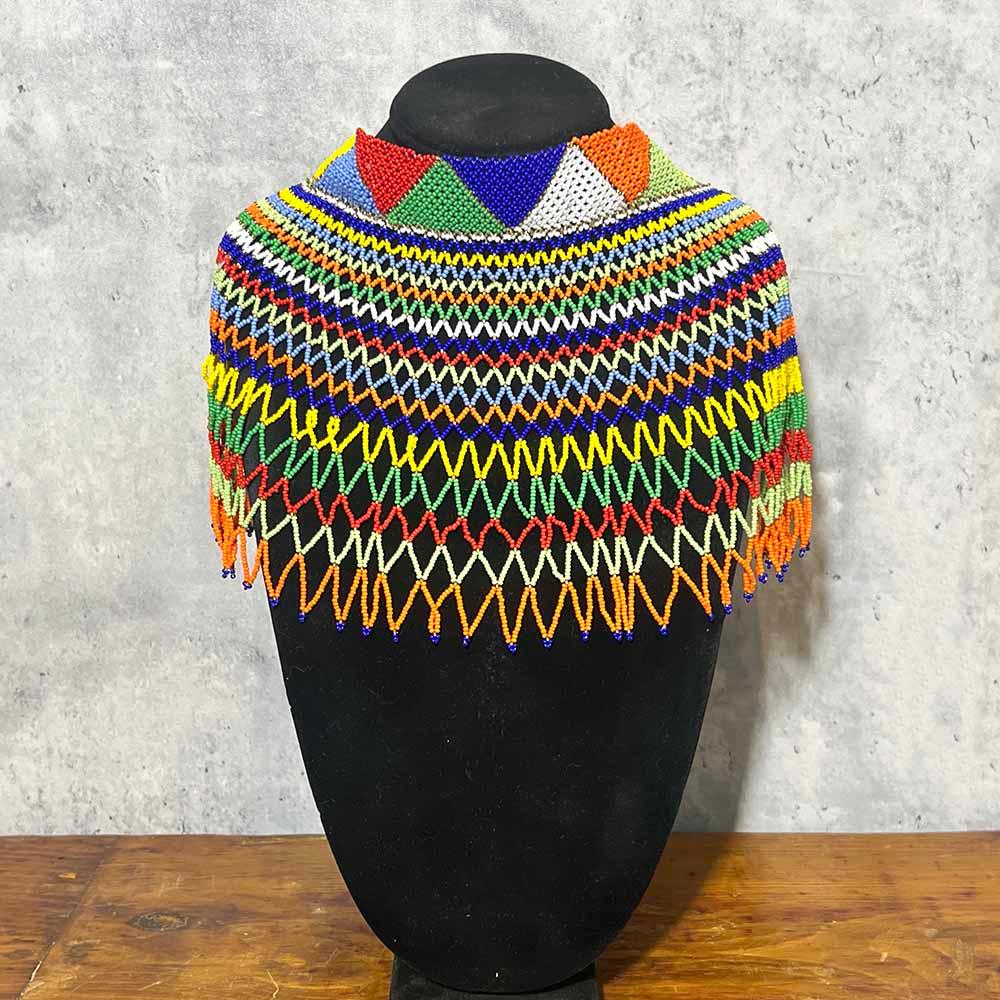 Original Xhosa Beaded Necklace, South Africa | Beadwork Jewelry