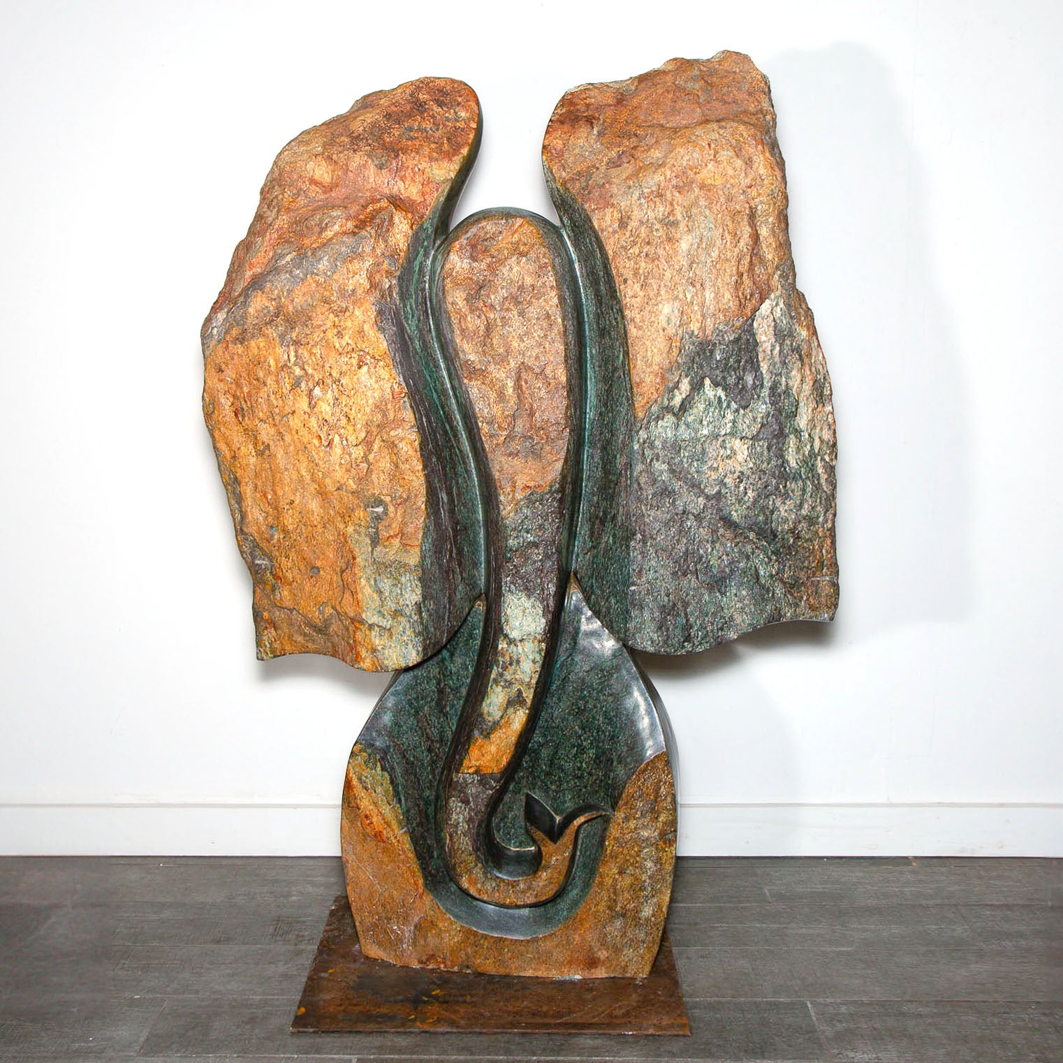 "Nature's Watcher" Monumental Large Stone Elephant Sculpture