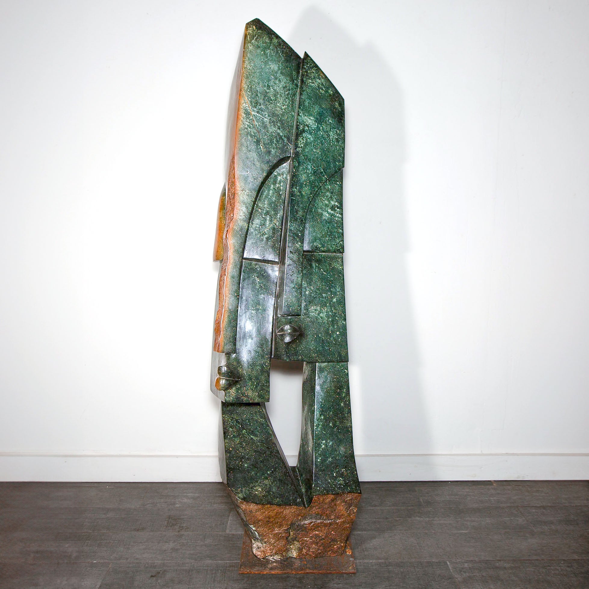 "Soulful Connection" Monumental Sculpture of Two Abstract Picasso Faces